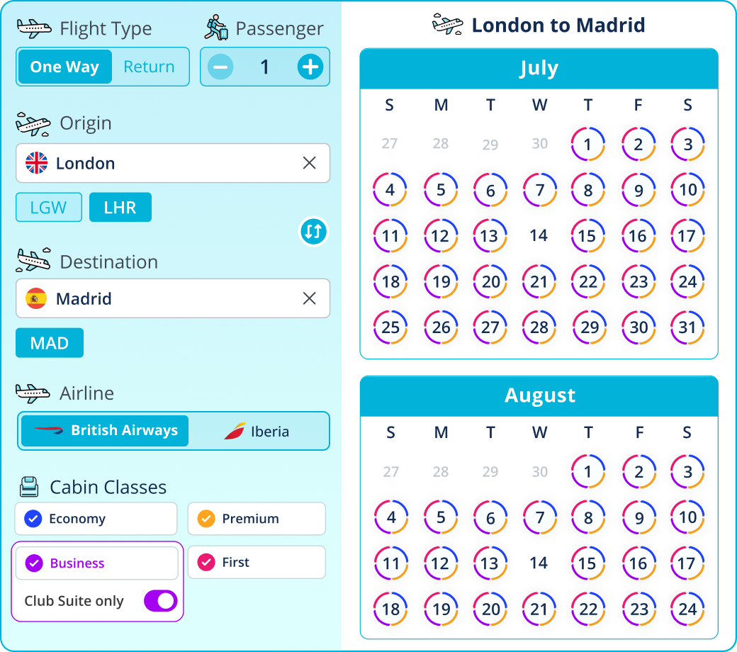Search Avios Reward Flights & BA Seat Availability | Reward Flight Finder